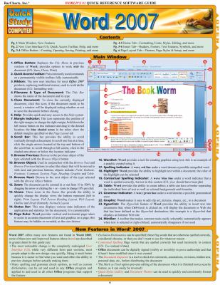 Downloads Word 2007 Quick Software Guide (Quickstudy: Computer) e-book - Aharnish