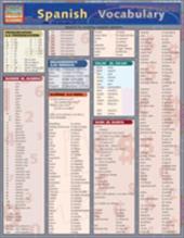 Spanish Vocabulary Laminate Reference Chart | MyEnglishGuide.com